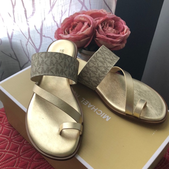 MICHAEL Michael Kors | Shoes | Michael Kors Nelson Flat Sandal Mini Mk ...